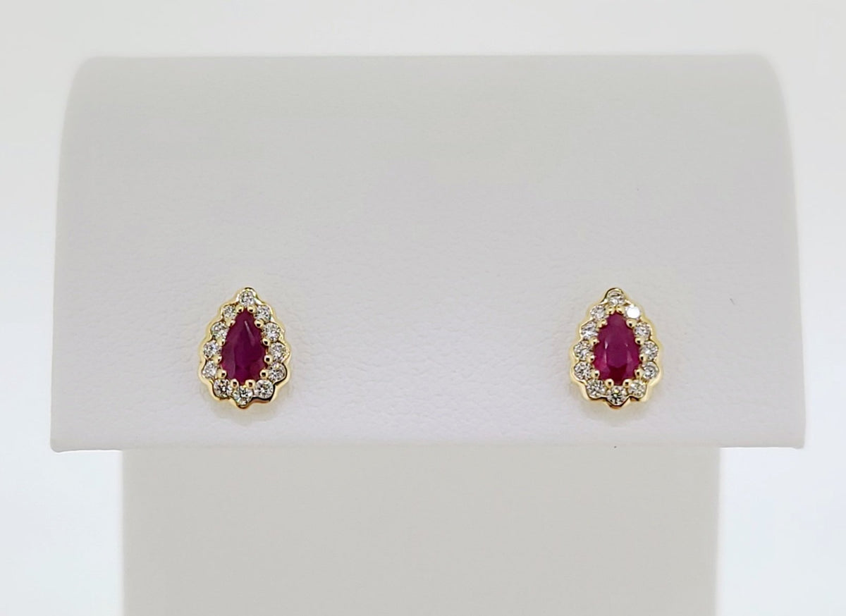 ruby stone earrings