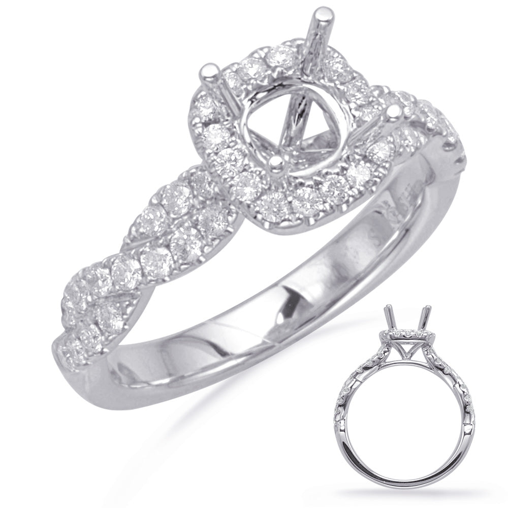 White Gold Halo Engagement Ring – Harris Jewelers